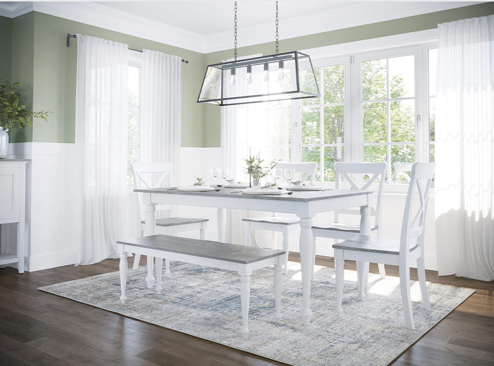 Gourmet Rectangle Table with Round Legs - Modern Home Furniture